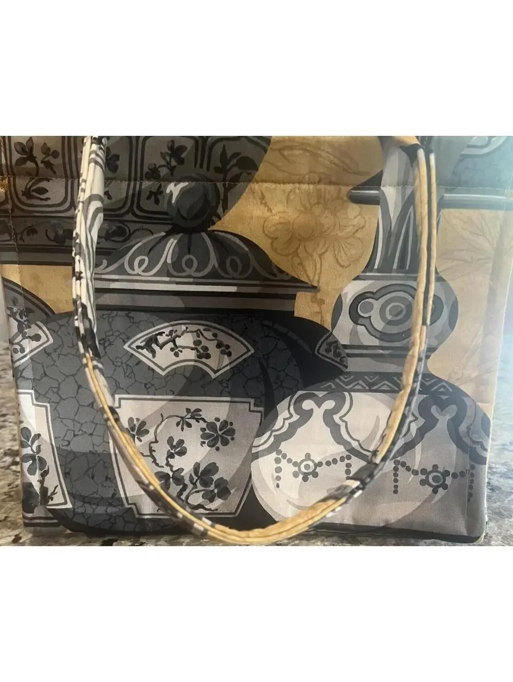 Bags | Victoria Horner Quilted Chinoiserie Tote Bag Ginger Jar Asian ...